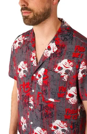 Opposuits Friday The 13th Short Sleeve Button-up Shirt