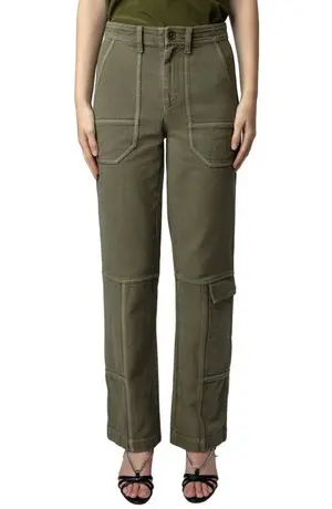 Zadig&Voltaire Pepper Cotton Twill Cargo Pants Cypres