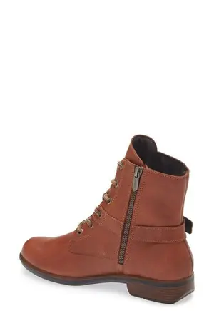 Naot Alize Zip Combat Boots - Brown Peanut Leather