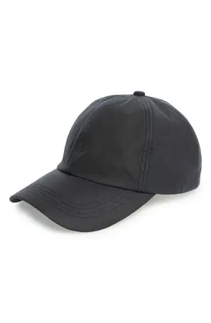 Barbour Waxed Cotton Baseball Cap - Navy