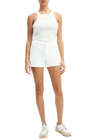 7 For All Mankind Midroll Stretch Denim Shorts - Broken Twi