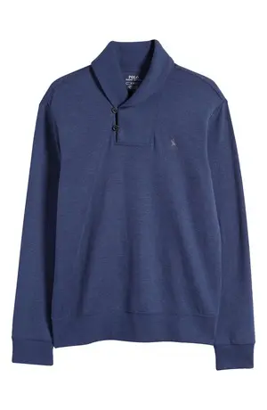 Ralph Lauren Shawl Collar Double Knit Jersey Pullover
