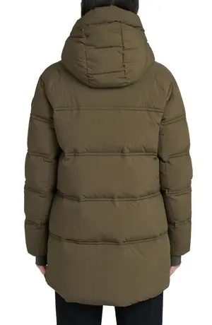 THE RECYCLED PLANET COMPANY Orva Water Resistant Hooded Down Puffer Jacket