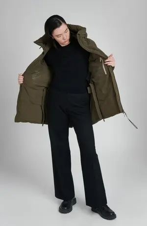 THE RECYCLED PLANET COMPANY Orva Water Resistant Hooded Down Puffer Jacket