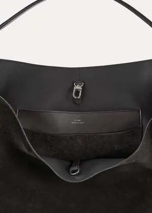 TOTEME Belted Suede Tote Bag - Brown