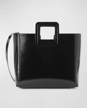 Staud STAUD Shirley Leather Top Handle Bag - Black