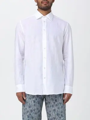 Etro Shirt In Jacquard Cotton White