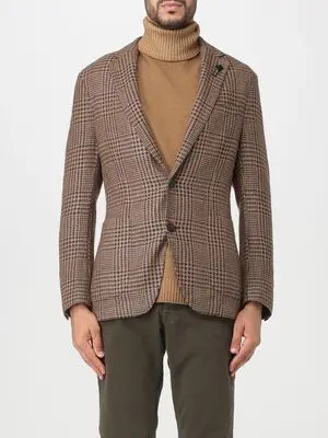 LARDINI Plaid Blazer - Black