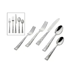 RICCI ARGENTIERI Parisian Garden 20 Pc Flatware Set - Silver