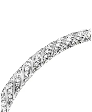 David Yurman Sculpted Cable Bangle Bracelet - White
