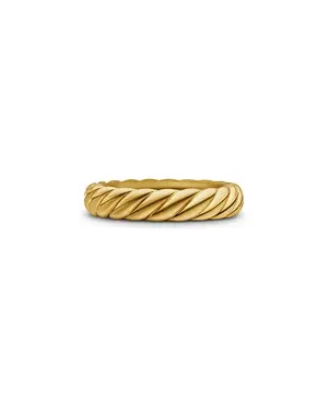 David Yurman David Yurman Sculpted Cable Band Ring In 18K Yellow Gold Gold