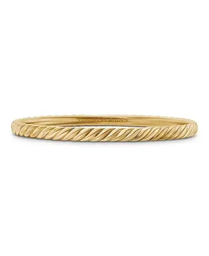 David Yurman Sculpted Cable Bangle Bracelet - Gold