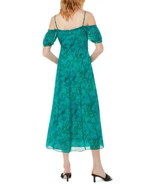 Whistles Diagonal Snake Bardot Dress