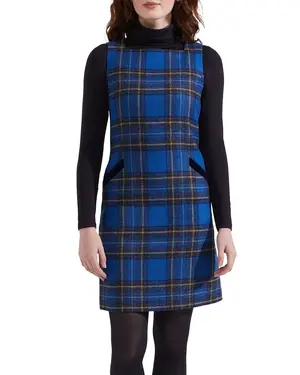 HOBBS LONDON Maven Plaid Wool Dress