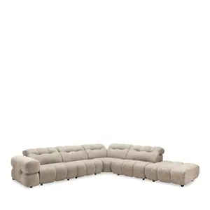 CHATEAU D'AX Marcella 5 Piece Power Sectional - X Grey