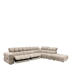 CHATEAU D'AX Marcella 5 Piece Power Sectional - X Grey