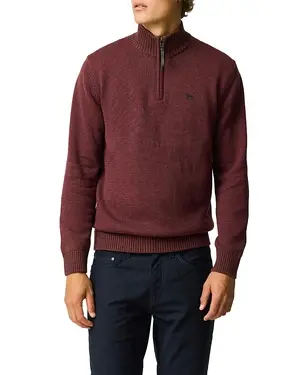 Rodd & Gunn Merrick Bay Quarter-zip Sweater - Flame