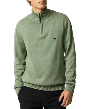 Rodd & Gunn Merrick Bay Quarter-zip Sweater - Thyme