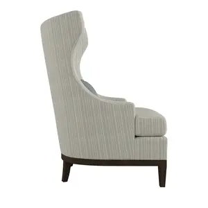 BERNHARDT Ventura Wingback Chair - - Cream Stripe