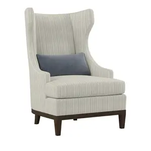 BERNHARDT Ventura Wingback Chair - - Cream Stripe