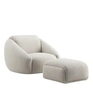 CHATEAU D'AX Florentina Fabric Swivel Chair Exclusive - W Cream