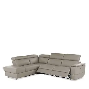 GIUSEPPE NICOLETTI Ronaldo 3 Piece Recliner Sectional Bull 352 Fango