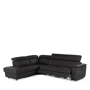 GIUSEPPE NICOLETTI Ronaldo 3 Piece Recliner Sectional - Bull Espresso