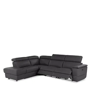 GIUSEPPE NICOLETTI Ronaldo 3 Piece Recliner Sectional - Bull Grigio Scuro
