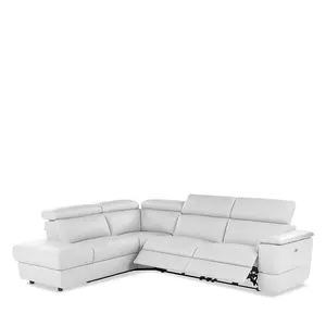 GIUSEPPE NICOLETTI Ronaldo 3 Piece Recliner Sectional - Bull Puro White