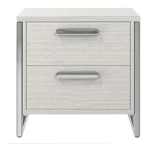 BERNHARDT Stratum Small Two Drawer Nightstand - Gray
