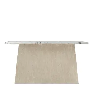 THEODORE ALEXANDER Repose Wooden Coffee Table With Marble Top - Gray Oak