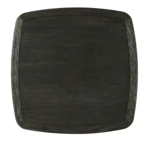 THEODORE ALEXANDER Repose Square Side Table - Charcoal Oak