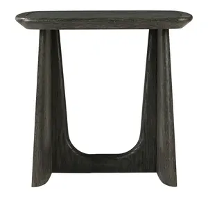 THEODORE ALEXANDER Repose Square Side Table - Charcoal Oak
