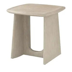 THEODORE ALEXANDER Repose Square Side Table - Gray Oak