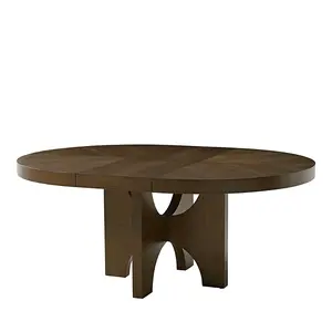 THEODORE ALEXANDER Catalina Extending Round Dining Table - Medium Brown