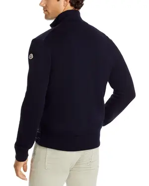 Moncler Stand Collar Quilted Cardigan - Navy
