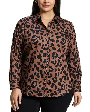 Foxcroft Charlie Cheetah Long Sleeve Shirt