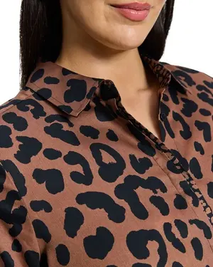 Foxcroft Charlie Cheetah Long Sleeve Shirt