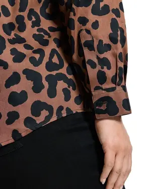 Foxcroft Charlie Cheetah Long Sleeve Shirt
