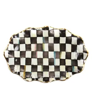 MACKENZIE-CHILDS Courtly Check Serving Platter - Black/white
