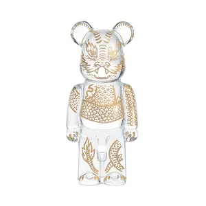 THE MARTHA, BY BACCARAT Be@rbrick 2024 Dragon Limited Edition Figurine - Clear/gold