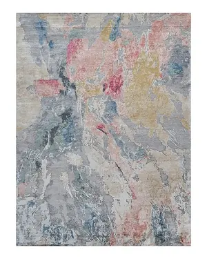 EXQUISITE RUGS Floor Art 5504 Area Rug, 8' X 10 - Silver