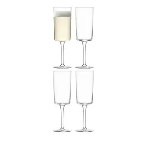 LSA Gio Champagne Flute, Set Of 4 - Clear