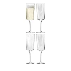 LSA Gio Line Champagne Flute, Set Of 4 - Clear