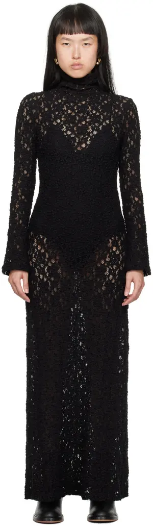 Chloé Chloé Black Smocked Maxi Dress - 001 Black