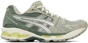 Asics Asics Green & Silver Gel-Kayano 14 Sneakers - Olive Grey/ Silver