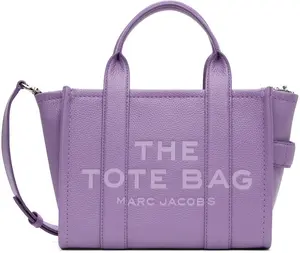 Marc Jacobs Marc Jacobs Purple 'The Leather Small Tote Bag' Tote 530 Lavender