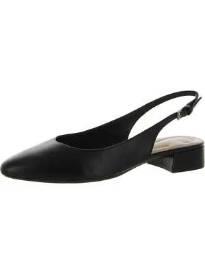 Easy Spirit Cassius Womens Leather Adjustable Slingbacks - Black