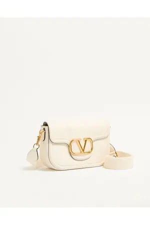 Valentino Garavani Alltime Grainy Calfskin Shoulder Bag - Metallic