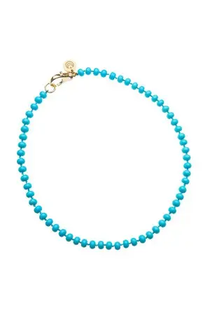 JANE WIN Turquoise Beaded Statement Necklace - Gold